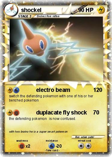 Pokémon shockel - electro beam - My Pokemon Card