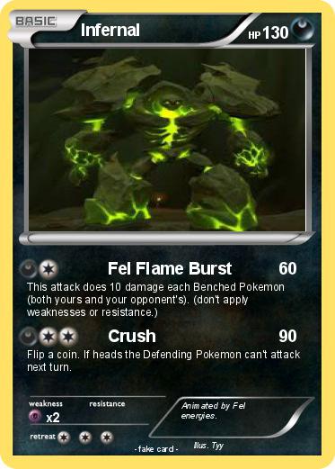 Pokémon Infernal 34 34 - Fel Flame Burst - My Pokemon Card