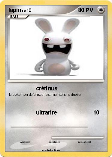 Pokémon lapin 2257 2257 - crétinus - Ma carte Pokémon