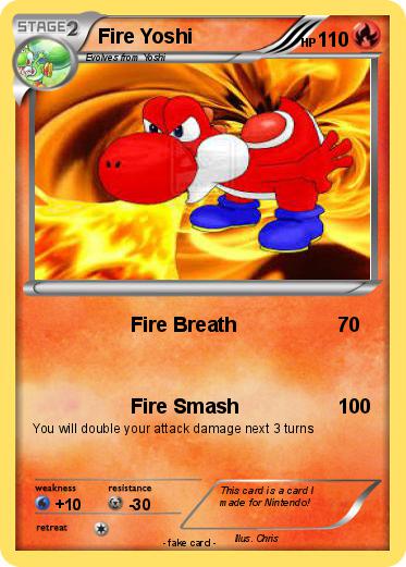 Pokémon Fire Yoshi 27 27 - Fire Breath - My Pokemon Card