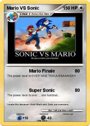 Pokémon Mario VS Sonic 6 6 - Mario Finale - My Pokemon Card
