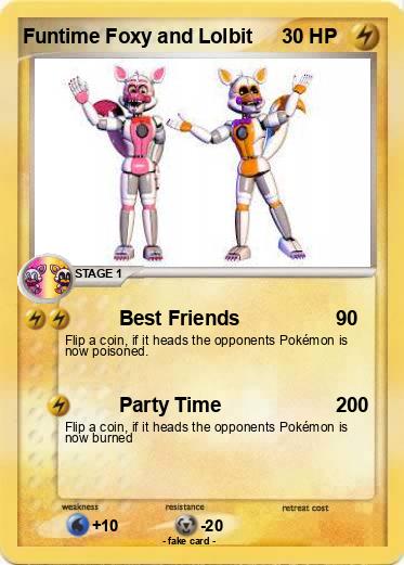 Pokémon Funtime Foxy and Lolbit - Best Friends - My Pokemon Card