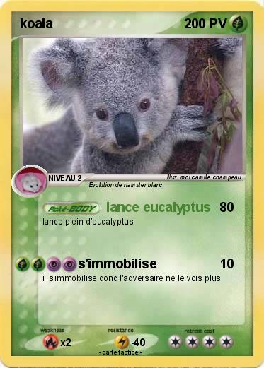 Pokémon koala 415 415 - lance eucalyptus - Ma carte Pokémon