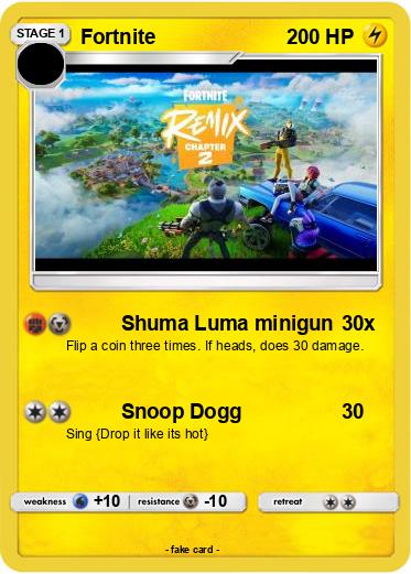 Pokémon Fortnite 1005 1005 - Shuma Luma minigun - My Pokemon Card