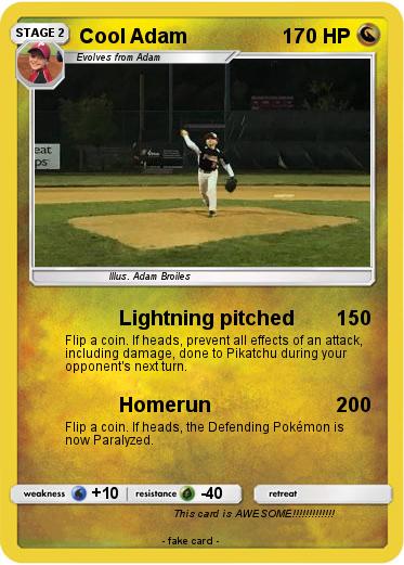 Pokémon Cool Adam - Lightning pitched - My Pokemon Card