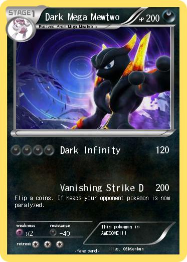 Pokémon Dark Mega Mewtwo 5 5 - Dark Infinity - My Pokemon Card