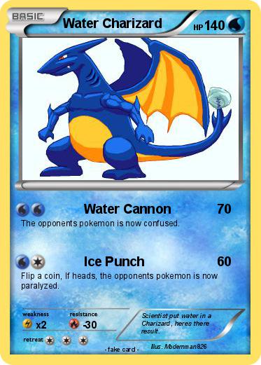 Pokémon Water Charizard 8 8 - Water Cannon - My Pokemon Card