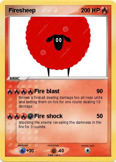 Pokémon Firesheep - Fire blast - My Pokemon Card