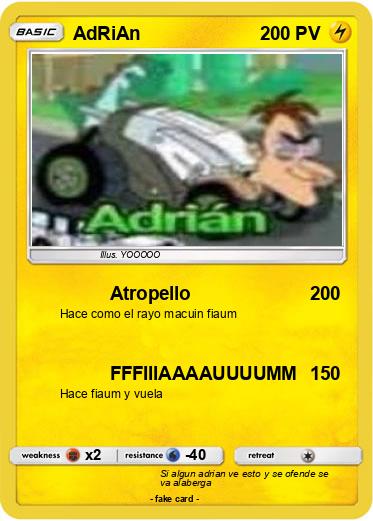 Pokémon AdRiAn 364 364 - Atropello - Mi carta pokémon