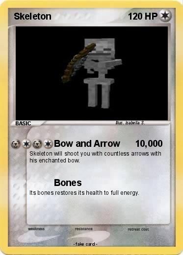 Pokémon Skeleton 288 288 - Bow and Arrow 10,000 - My Pokemon Card