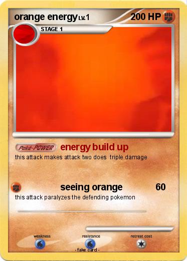 Pokémon orange energy - energy build up - My Pokemon Card