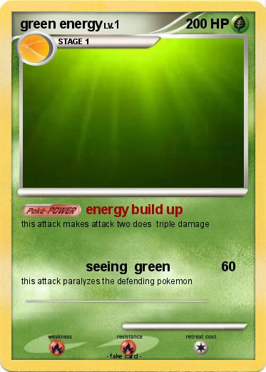 Pokémon green energy 2 2 - energy build up - My Pokemon Card