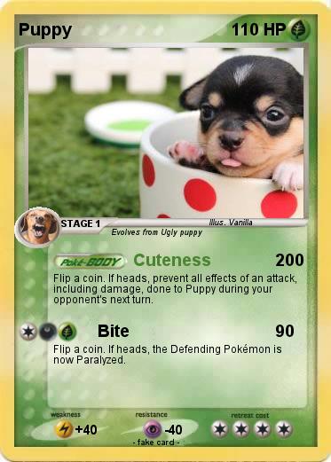 Pokémon Puppy 1108 1108 - Cuteness - My Pokemon Card