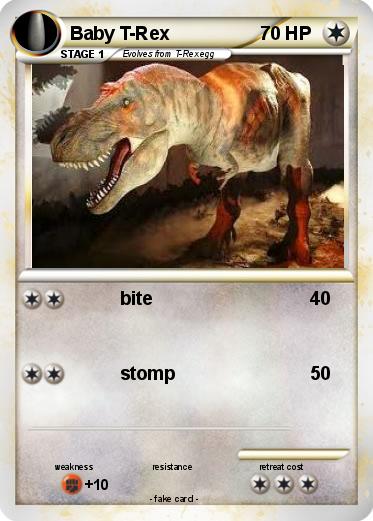 Pokémon Baby T Rex 4 4 - bite - My Pokemon Card