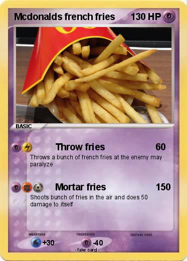 Pokémon Mcdonalds french fries - Throw fries - My Pokemon Card