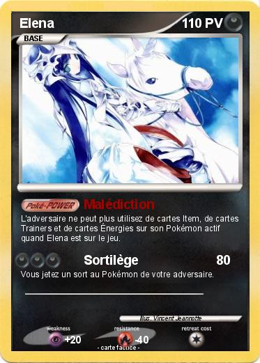 Pokémon Elena 26 26 - Malédiction - Ma carte Pokémon