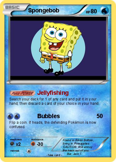 Pokémon Spongebob 2378 2378 - Jellyfishing - My Pokemon Card