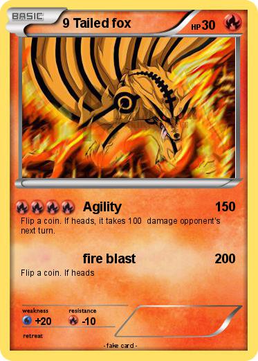 Pokémon 9 Tailed fox 15 15 - Agility - My Pokemon Card