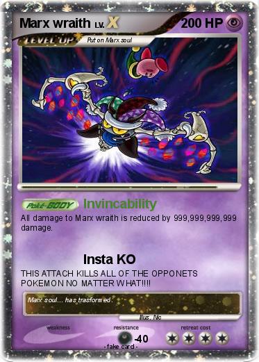 Pokémon Marx wraith 1 1 - Invincability - My Pokemon Card