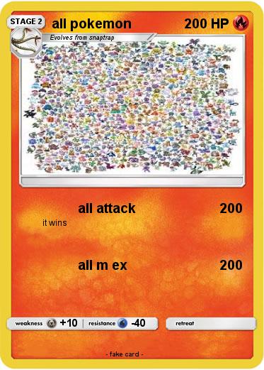 Pokémon all pokemon 160 160 - all attack - My Pokemon Card
