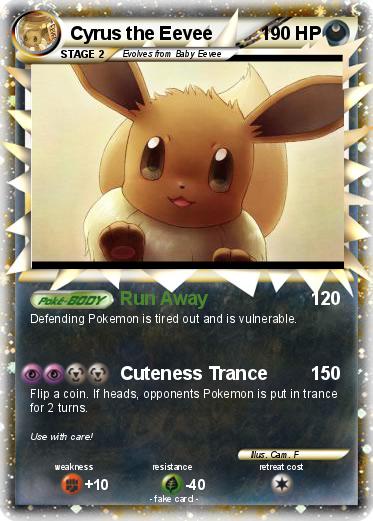 Pokémon Cyrus the Eevee 1 1 - Run Away - My Pokemon Card
