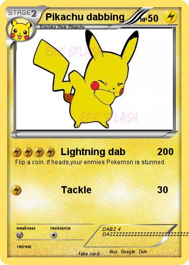 Pokémon Pikachu dabbing 3 3 - Lightning dab - My Pokemon Card