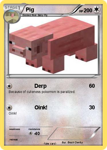 Pokémon Pig 556 556 - Derp - My Pokemon Card