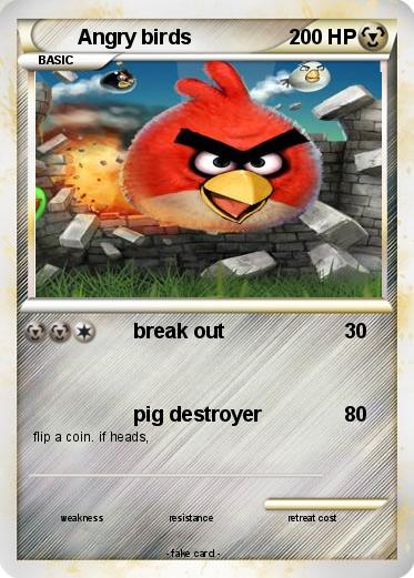 Pokémon Angry birds 42 42 - break out - My Pokemon Card