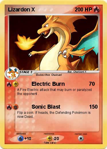Pokémon Lizardon X - Electric Burn - My Pokemon Card