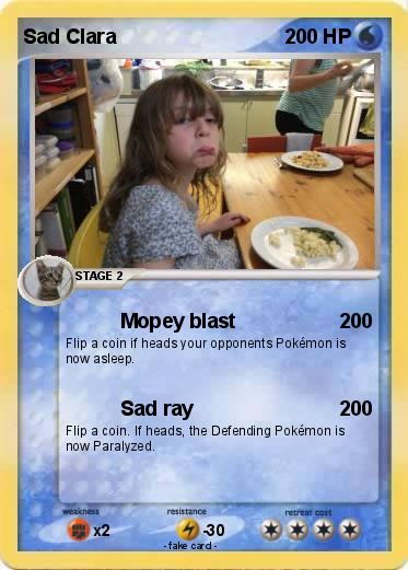 Pokémon Sad Clara - Mopey blast - My Pokemon Card