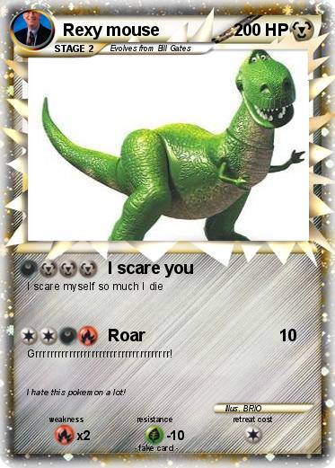 Pokémon Rexy mouse - I scare you - My Pokemon Card