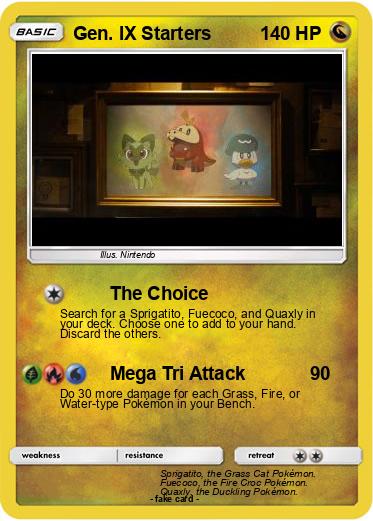 Pokémon Gen IX Starters - The Choice - My Pokemon Card