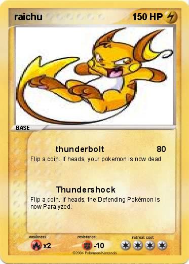 Pokémon raichu 349 349 - thunderbolt - My Pokemon Card