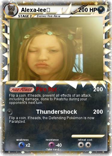 Pokémon Alexa lee - Fire fist - My Pokemon Card