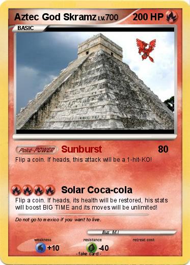 Pokémon Aztec God Skramz - Sunburst - My Pokemon Card