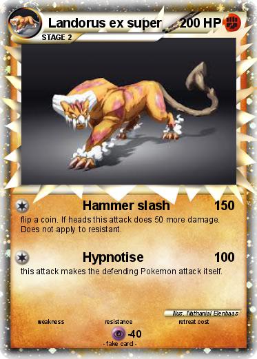 Pokémon Landorus ex super - Hammer slash - My Pokemon Card