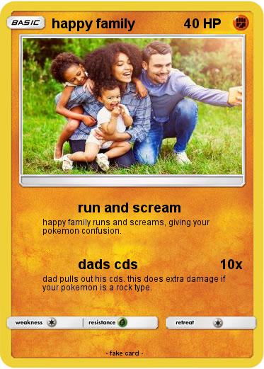 Pokémon happy family 7 7 - run and scream - My Pokemon Card