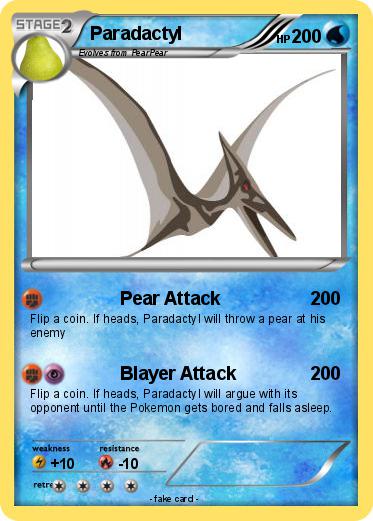 Pokémon Paradactyl - Pear Attack - My Pokemon Card