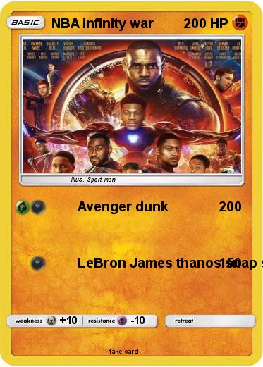 Pokémon NBA infinity war - Avenger dunk - My Pokemon Card