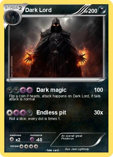 Pokémon Dark Lord 338 338 - Dark magic - My Pokemon Card