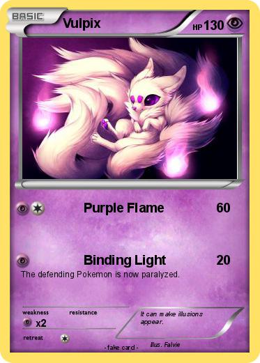 Pokémon Vulpix 300 300 - Purple Flame - My Pokemon Card