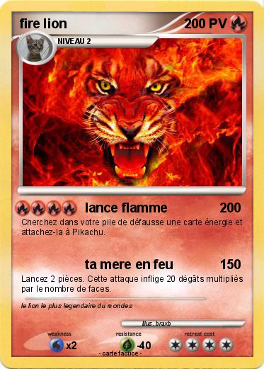Pokémon fire lion 43 43 - lance flamme - Ma carte Pokémon