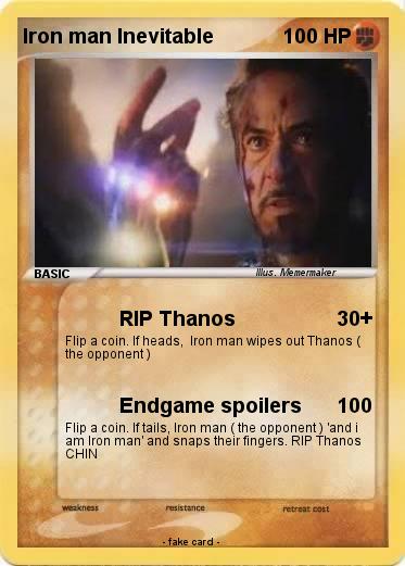 Pokémon Iron man Inevitable - RIP Thanos - My Pokemon Card