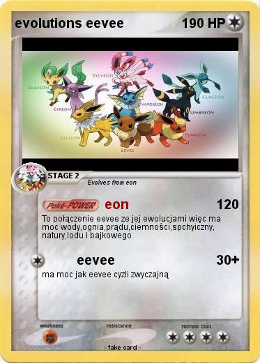 Pokémon evolutions eevee - eon - My Pokemon Card