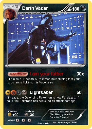Pokémon Darth Vader 1104 1104 - I am your father - My Pokemon Card