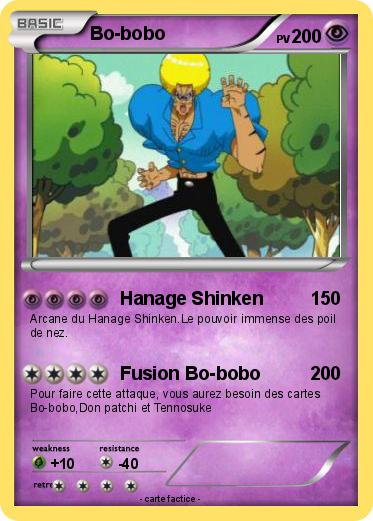 Pokémon Bo bobo - Hanage Shinken - Ma carte Pokémon