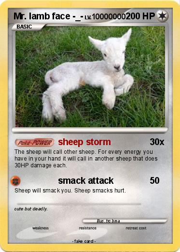 Pokémon Mr lamb face - sheep storm - My Pokemon Card