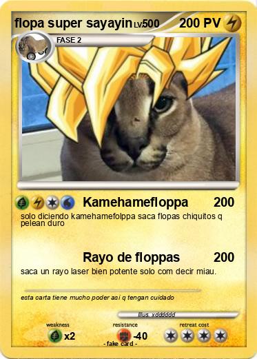 Pokémon flopa super sayayin - Kamehamefloppa - Mi carta pokémon