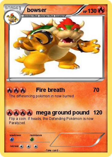 Pokémon bowser 4790 4790 - Fire breath - My Pokemon Card
