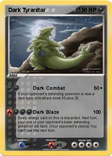Pokémon Dark Tyranitar 2 2 - Dark Combat 50+ - My Pokemon Card